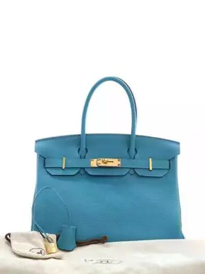 Hermès 2014 Togo Birkin Retourne 30 Handbag - Blue