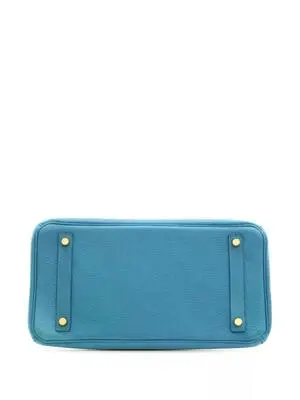 Hermès 30cm Togo Leather Birkin Retourne Handbag - Blue