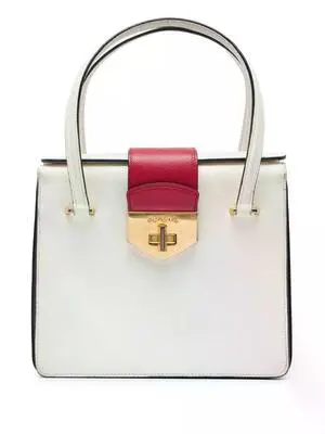 Prada 2000-2026 Mini Saffiano Turnlock Handbag - White