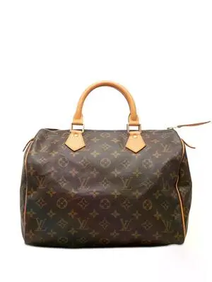 LOUIS VUITTON Monogram Speedy 30 Boston Bag - Brown