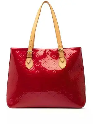 LOUIS VUITTON 2006 Monogram Vernis Brentwood Tote Bag - Red