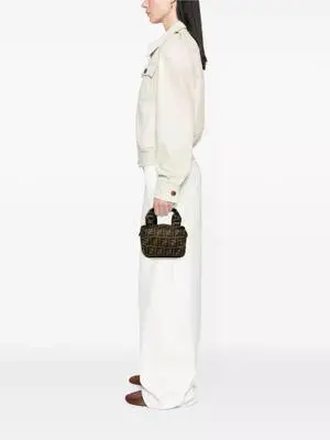 Fendi 1990-2010 Mini Zucca Canvas Handbag - Brown