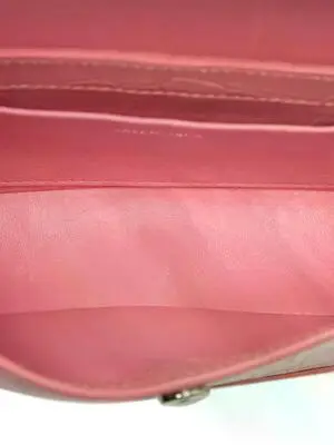 Balenciaga 2022 Small Croc Embossed Leather Xx Flap Satchel - Pink