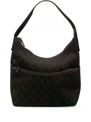Gucci 2000-2015 Gg Denim Shoulder Bag - Brown