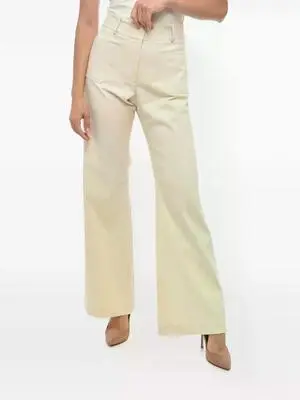 QL2 QUELLEDUE Patch Pocket Wide Leg Trousers - Neutrals