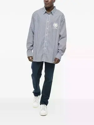Givenchy Embroidered-logo Striped Shirt