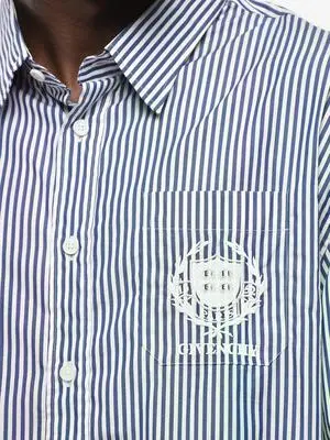 Givenchy Embroidered-logo Striped Shirt