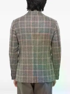 Corneliani Gingham-check Single-breasted Jacket