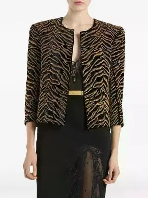 Balmain Velvet Tiger Embroidery Jacket