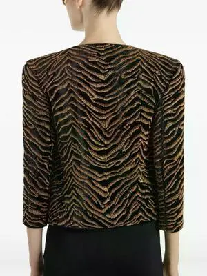Balmain Velvet Tiger Embroidery Jacket