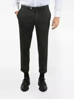 Corneliani Pleated Wool Chino Trousers - Grey