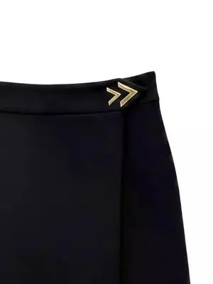Valentino Garavani Vlogo Detail Wrap Mini Skirt - Black