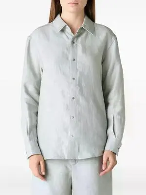 GOD'S TRUE CASHMERE Button-up Linen Shirt - Grey
