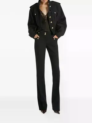 Balmain Pleated Wool Gabardine Trousers