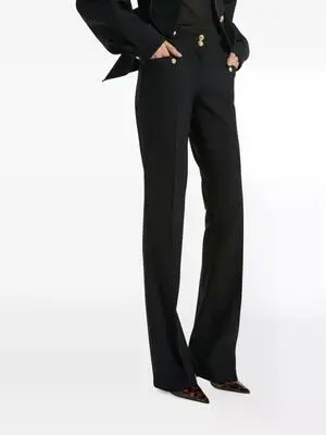 Balmain Pleated Wool Gabardine Trousers