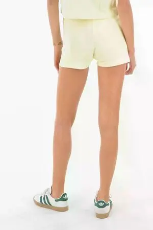 Adidas Logo-embroidered Elasticated Shorts - Yellow