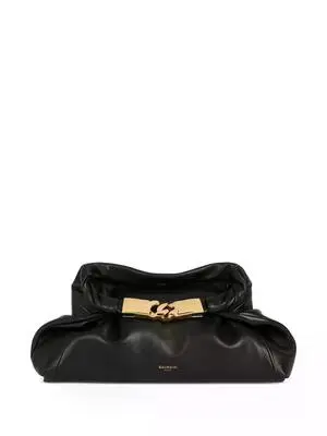 Balmain Dinner At 8 Small Smooth Leather Bag - Black