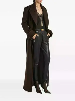 Balmain Belted Wool Cloth Coat