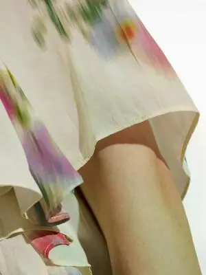 MARANT ETOILE Lara Floral-print Pleated Top