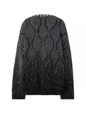 Pinko Crystal-embellished Sequin-pattern Sweater