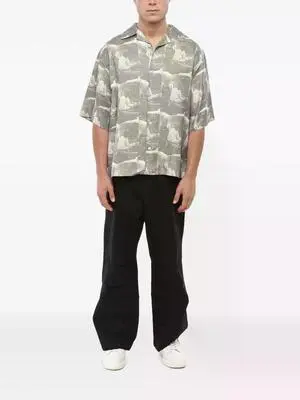1989 STUDIO Patterned Short-sleeve Shirt - Grey