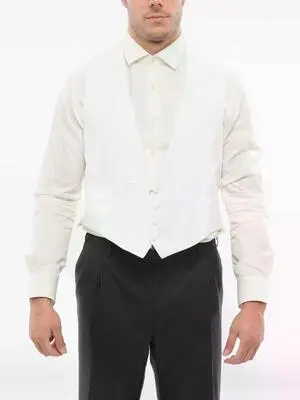 Corneliani Mantua Cotton Waistcoat - White