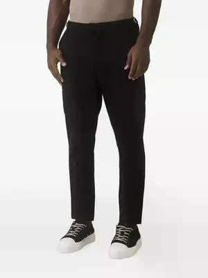 MAUVAIS Savile Pinstripe-pattern Side-adjuster Trousers - Black