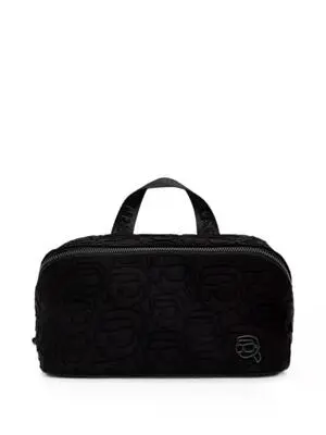 Karl Lagerfeld Logo-pattern Make-up Bag - Black