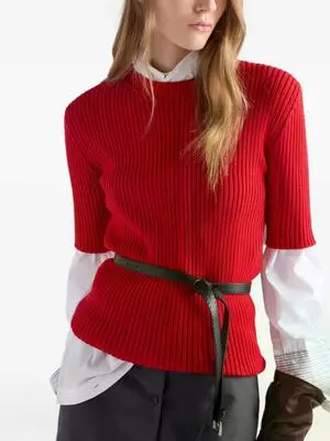 Prada Ribbed-knit Wool Sweater