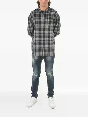 SAMSOE SAMSOE Checked Italian-collar Shirt