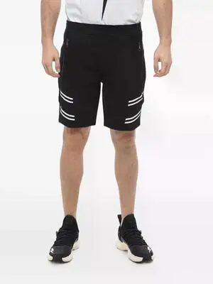 Neil Barrett Varsity Stripe-detail Shorts - Black