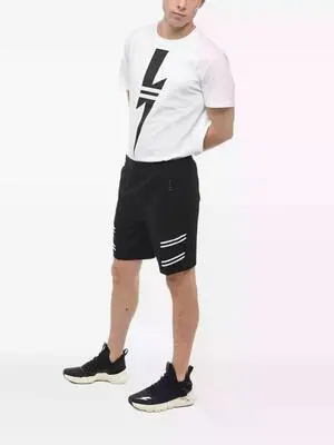 Neil Barrett Varsity Stripe Detail Shorts