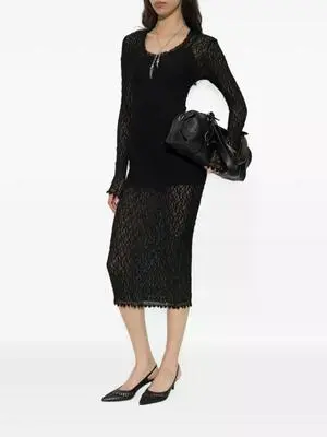Isabel Marant Étoile Belsane Lace-knit Midi Dress - Black