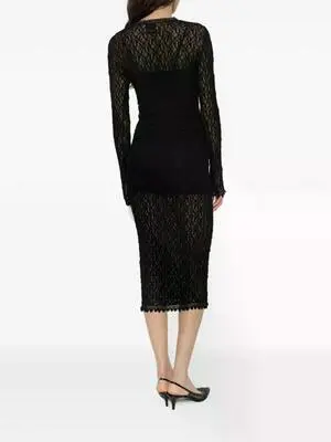 Isabel Marant Étoile Belsane Lace-knit Midi Dress - Black
