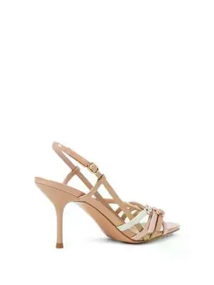 TWINSET Strappy Slingback Sandals With Buckle Detail - Neutrals