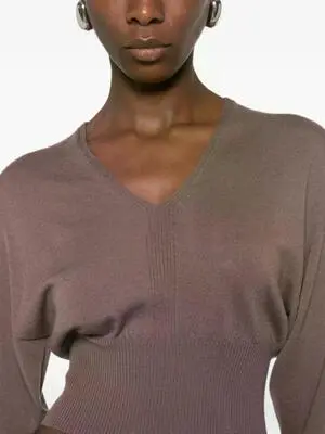 Rick Owens V-neck Cropped Sweater