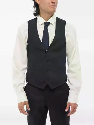 Corneliani Silk Four-button Waistcoat - Blue