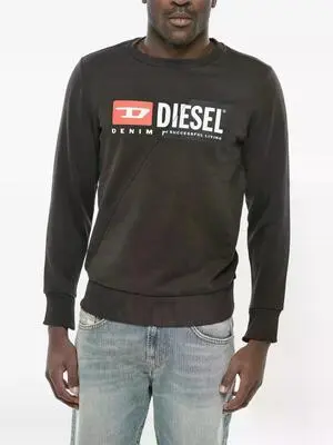 DIESEL® S-girk-cuty Logo-print Panelled Sweatshirt