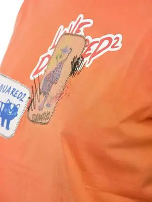 Dsquared2 Logo-print Patch-detail T-shirt