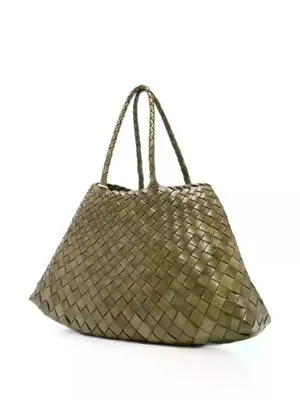 Dragon Diffusion Small Santa Croce Woven Leather Tote Bag