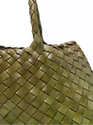 Dragon Diffusion Small Santa Croce Woven Leather Tote Bag