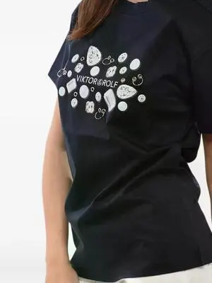 Viktor & Rolf Graphic-print Piercing Detail T-shirt