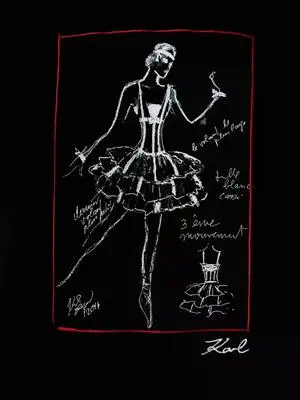 Karl Lagerfeld Sketch Print Hoodie