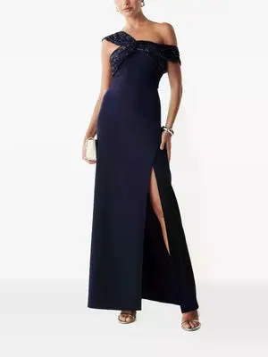 BWLDR Trisha Sequin-embellished Maxi Dress - Blue