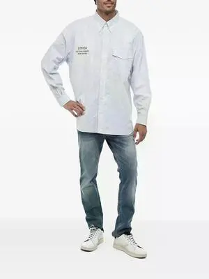 J.PRESS Striped Embroidered Shirt