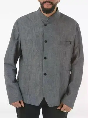 IXOS Negramaro Single-breasted Korean-collar Jacket - Grey