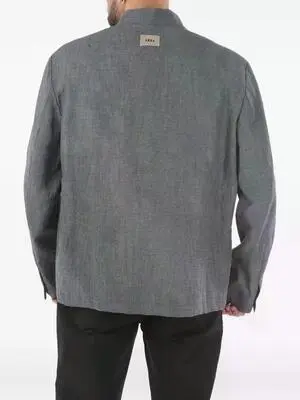 IXOS Negramaro Single-breasted Korean-collar Jacket