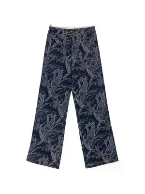 Etro Paisley-print Jeans - Blue