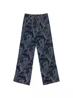 Etro Paisley-print Jeans - Blue