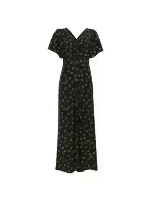 Isabel Marant Étoile Geometric Print Maxi Dress - Black